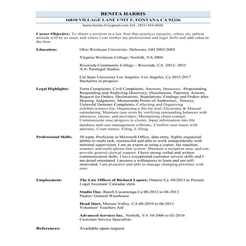 RESUME harris | PDF