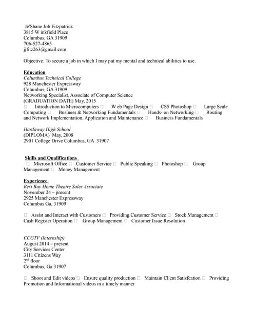 My New Resume | DOCX