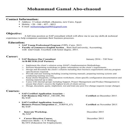 mohammad gamal-CV | DOC