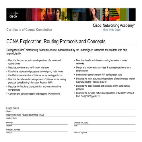 CCNA Exploration Routing Protocols and Concepts | PDF
