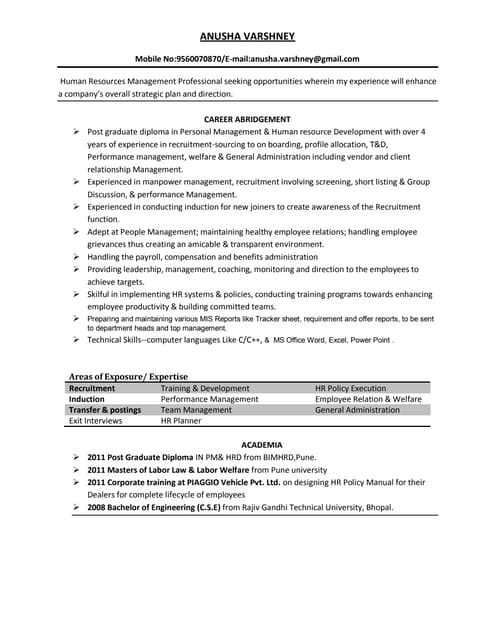 field of HRM | DOCX
