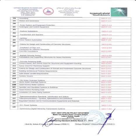 Saudi Aramco Engineering Standard (SAES) 7 | PDF