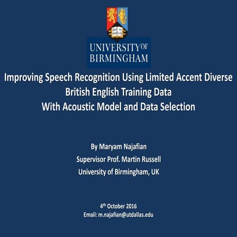 Accent conversion using Deep neural network | PPTX