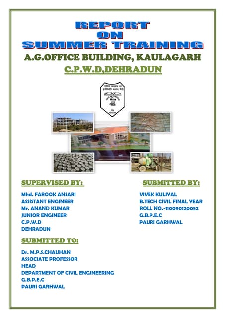 Internship Report Semester 2 Civil Engineering. | PDF