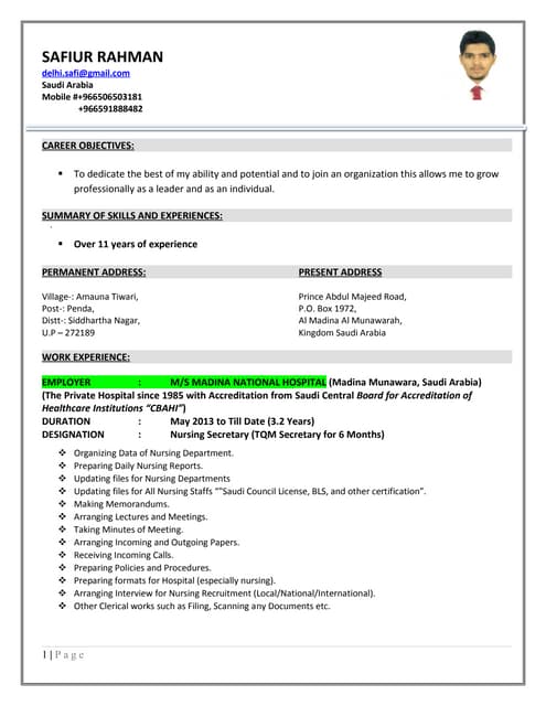 Ravinder kumar. timekeeper CV | PDF