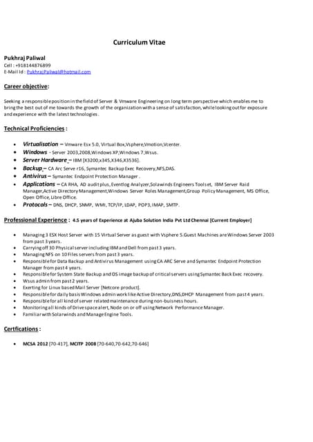 AIX_Administrator_Prerna Arvind_updated Resume | DOC | Operating ...