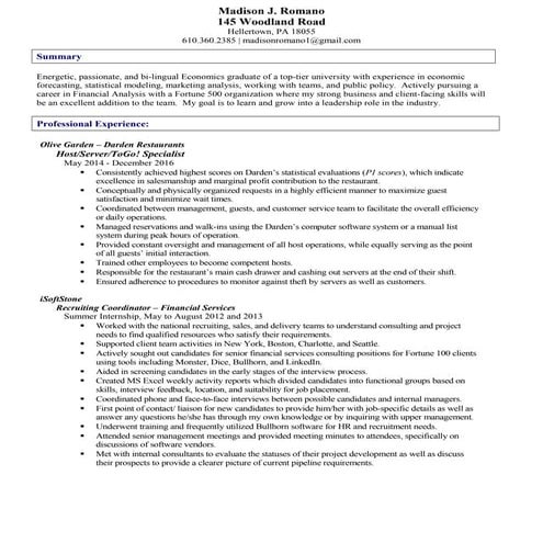 Resume Madison Romano | PDF