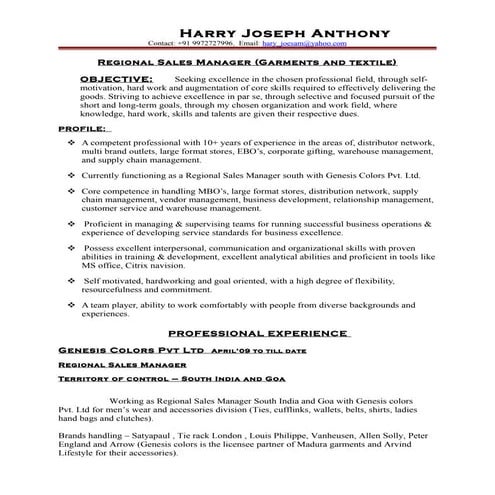 Harry Joseph - Profile | PDF