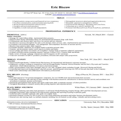 Resume - Eric Biscow | DOCX