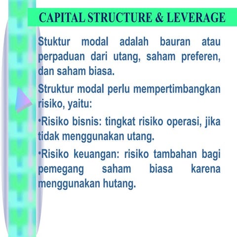 CAPITAL STRUCTURE & LEVERAGE Lambung Mangkurat | PPT
