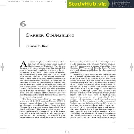 6 CAREER COUNSELING | PDF