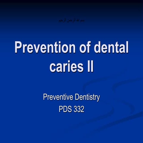 caries prevention ii | PPT