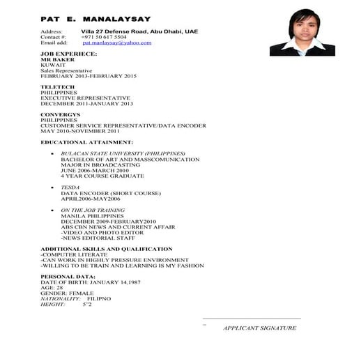 my new resume pat | DOC