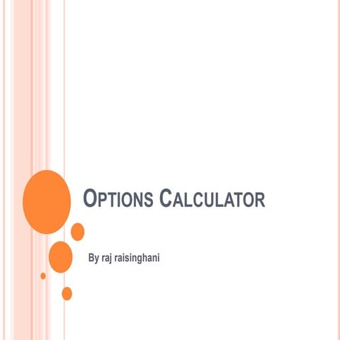 Options Calculator | PPTX