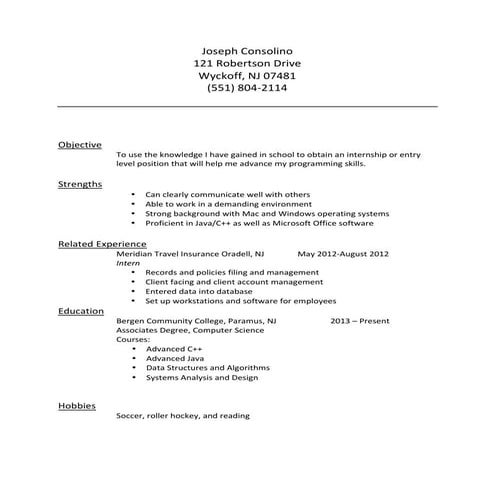 Joseph_Consolino Resume | PDF