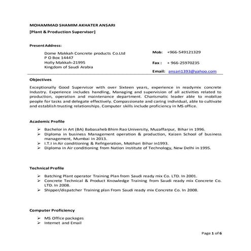 Mr.Shamim CV | DOCX