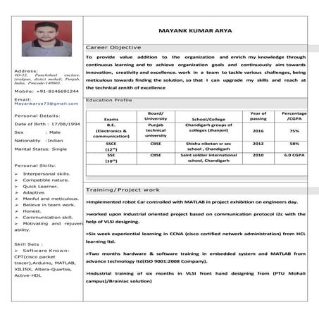 mayank resume | PDF