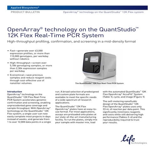 openarray_product Bulletin | PDF