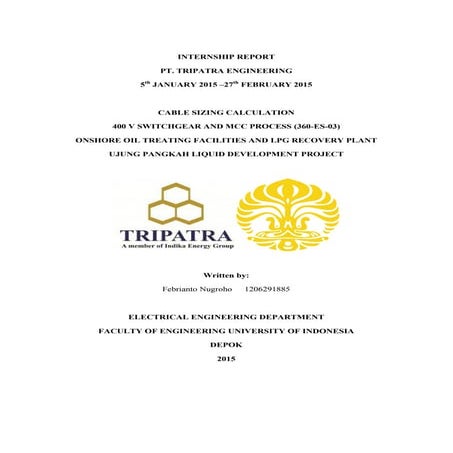 Internship Report - Febrianto Nugroho (UI) | PDF