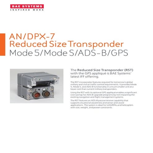 2016 AN_DPX7 RST w_GPS_data sheet_web | PDF