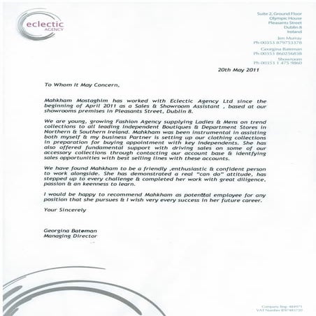 Eclectic Agency Recommendation | PDF