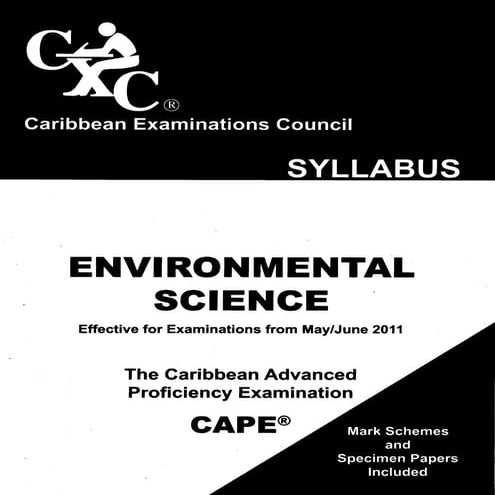 Cape Environmental Science syllabus | PDF