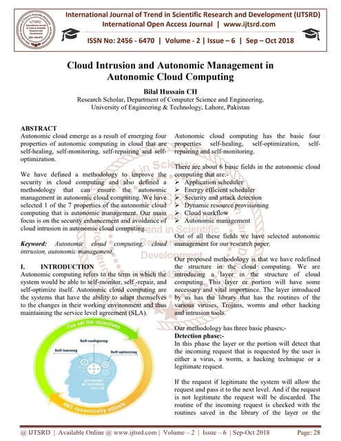 Cloud Intrusion And Autonomic Management In Autonomic Cloud Computing Pdf