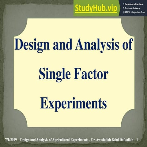 6 Completely Randomized Design (CRD) | PDF