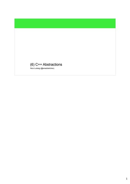 6 Cpp Abstractions Inheritance Part I Pdf