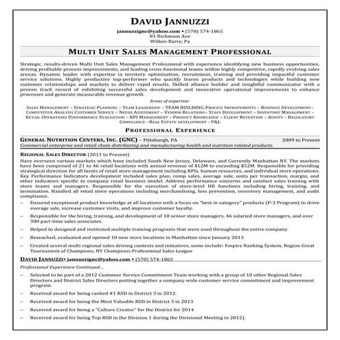 David Jannuzzi Resume origional | PDF