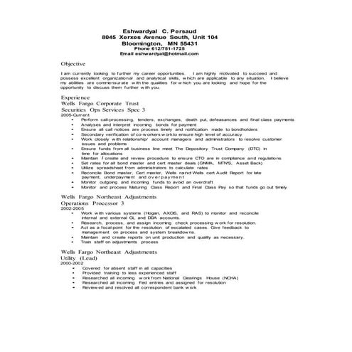 JD Resume_Current (2) | DOCX | Business Banking & Finance | Business