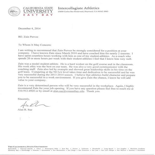 Letter for Zain | PDF