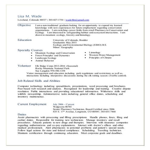 Eco Resume | DOCX