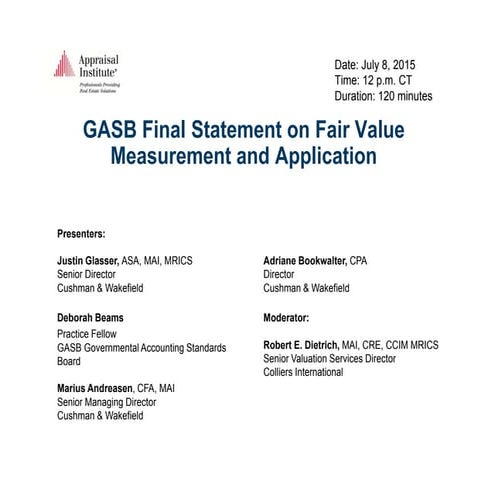 GASB 2015 Webinar Presentation - Final | PPT