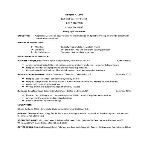 Doug Levy Resume [Final] | DOCX