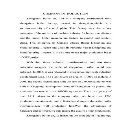 Our Company Introduction | PDF