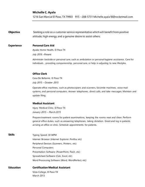 Destiny Resume1 | PDF