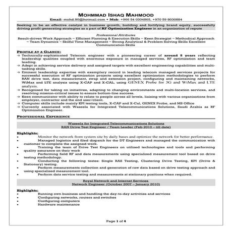 Resume-Mohmmad Mahmood | DOC | Computer Networking | Computing
