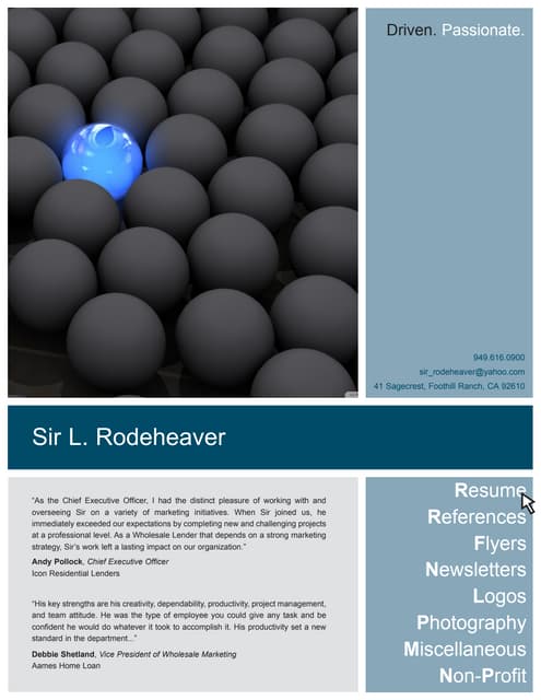 Sir Rodeheaver presentations
