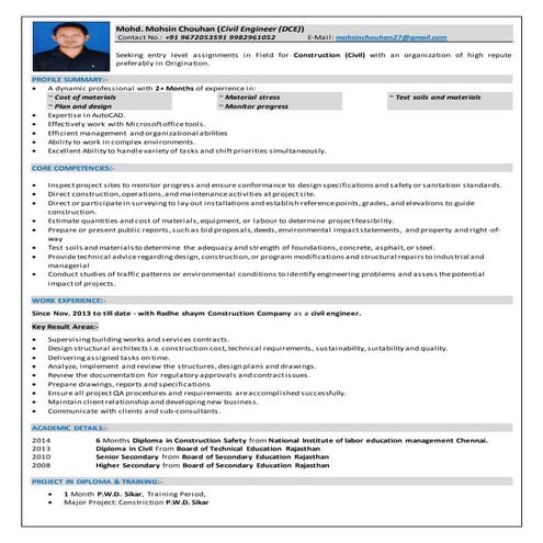 Mohd. Mohsin Chouhna Modified Resume , | PDF