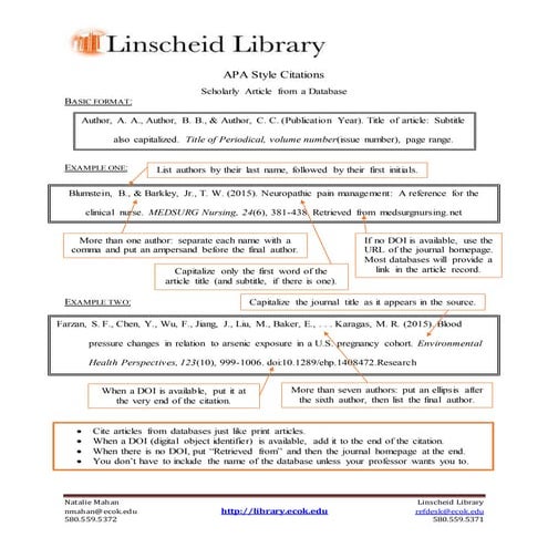 APA nursing handout | DOCX