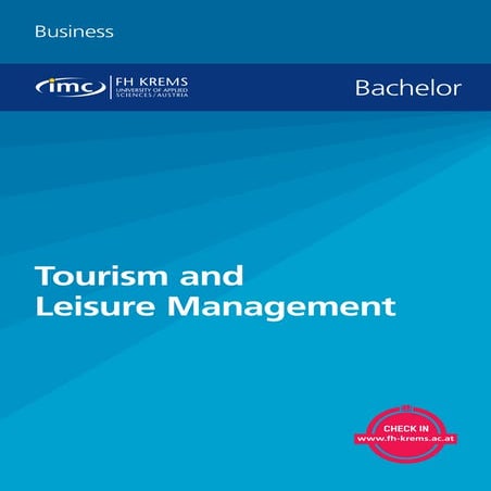CURRICULUM Bachelor - Tourism & Leisure Management 2014 | PDF