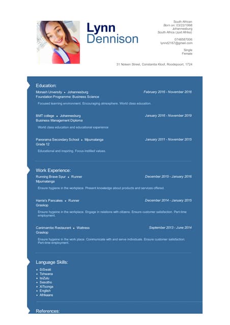 Neo Elizabeth Nkabinde curriculam vitae | PDF