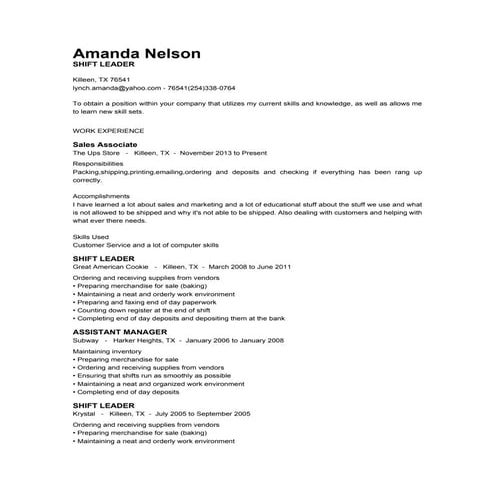 Garza April - Resume 2016 | DOCX