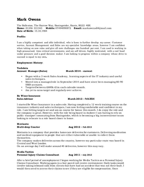Stephen Blake CV | PDF