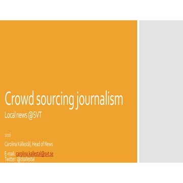 Crowdsourcing Journalism | PPT