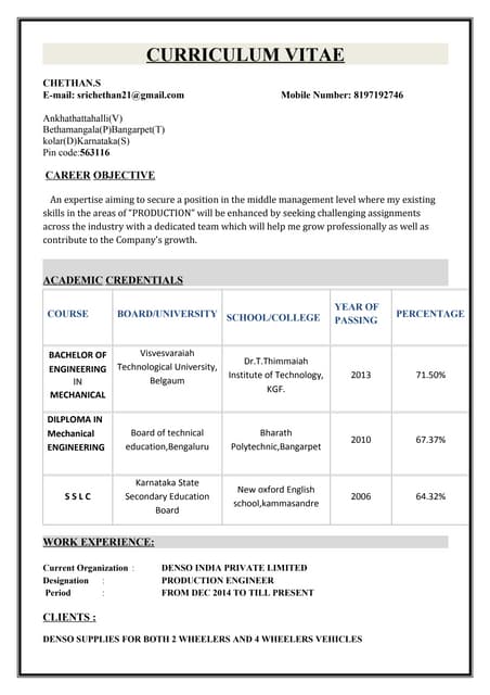 Deputy Manager Ravikishore Resume | PDF