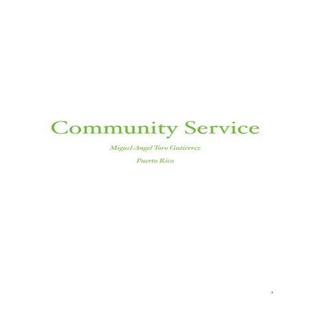 COMMUNITY SERVICE | PDF | Education