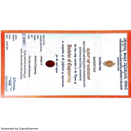 BE certificate | PDF