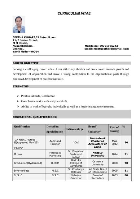 CV for INDUSTRIAL TRAINING | PDF